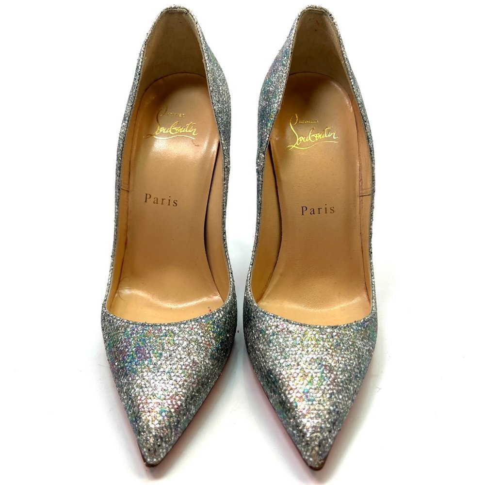 Christian Louboutin So Kate 120 Silver Glitter Solari… - Gem